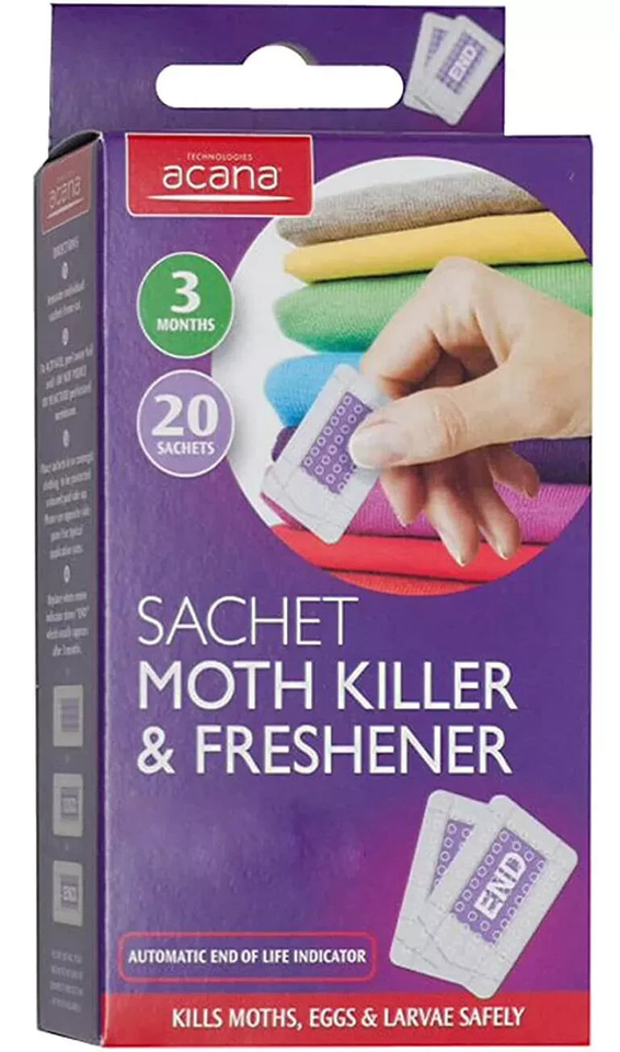 Acana Sachet Moth Killer Repellent Freshener Fabric Lavender For 3 ...