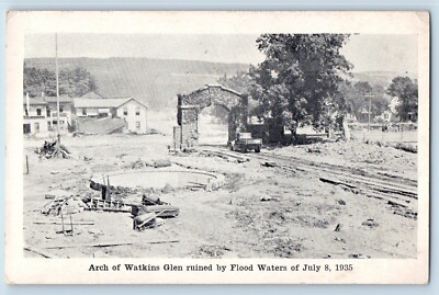 New York City NY Postcard Arch Watkins Glen Food Waters c1940 Vintage ...