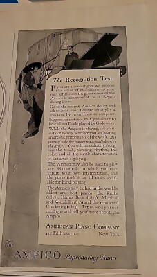 1917 Ampico Piano The Recognition Test Music vintage ad | eBay