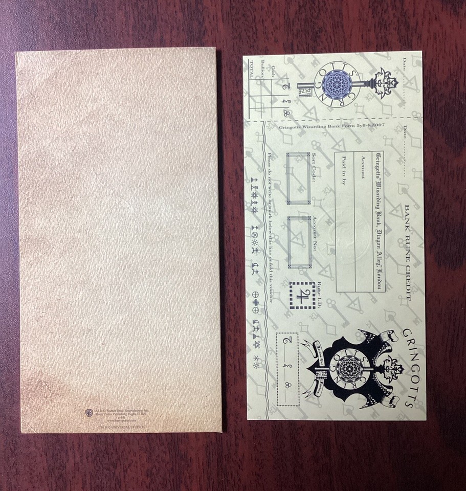 Universal Studios Wizarding World Harry Potter $10 Gringotts Money ...