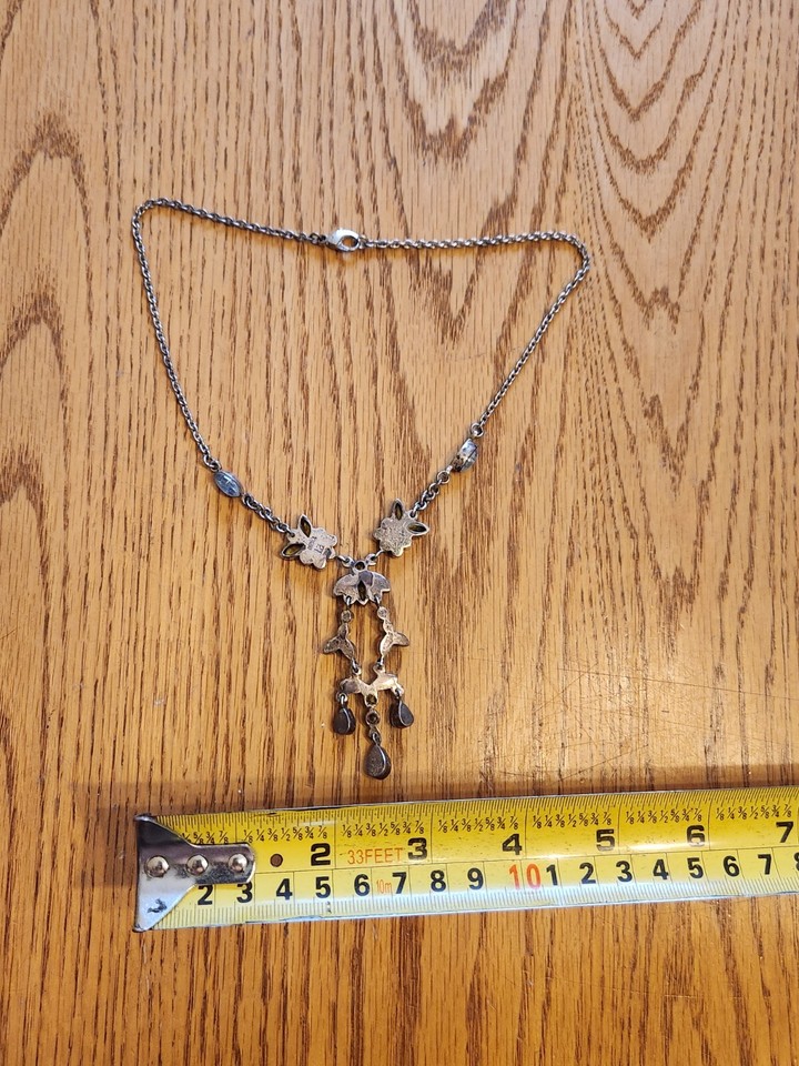 NICKY BUTLER INDIA NB Sterling Silver Necklace Dangle Gemstone Amethyst ...