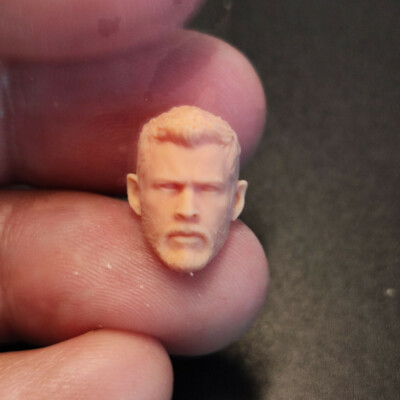 Custom 1/18 Scale Thor Chris Hemsworth Head Sculpt Unpainted Fit 3.75 ...