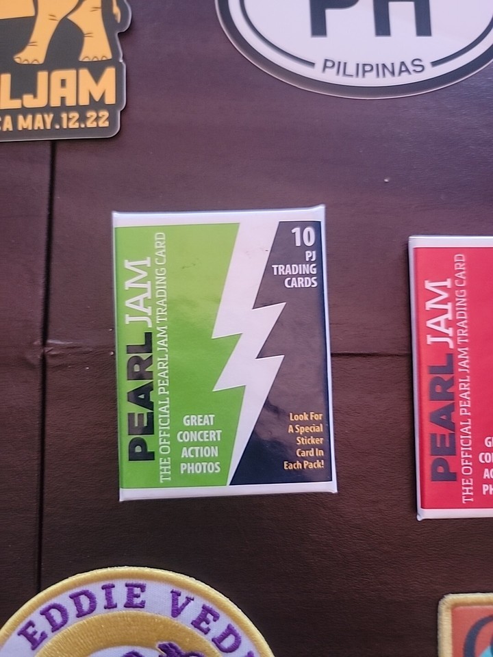 Choose PEARL JAM Stickers Patches Trading Cards NY, CA, CO, NC, MA ...