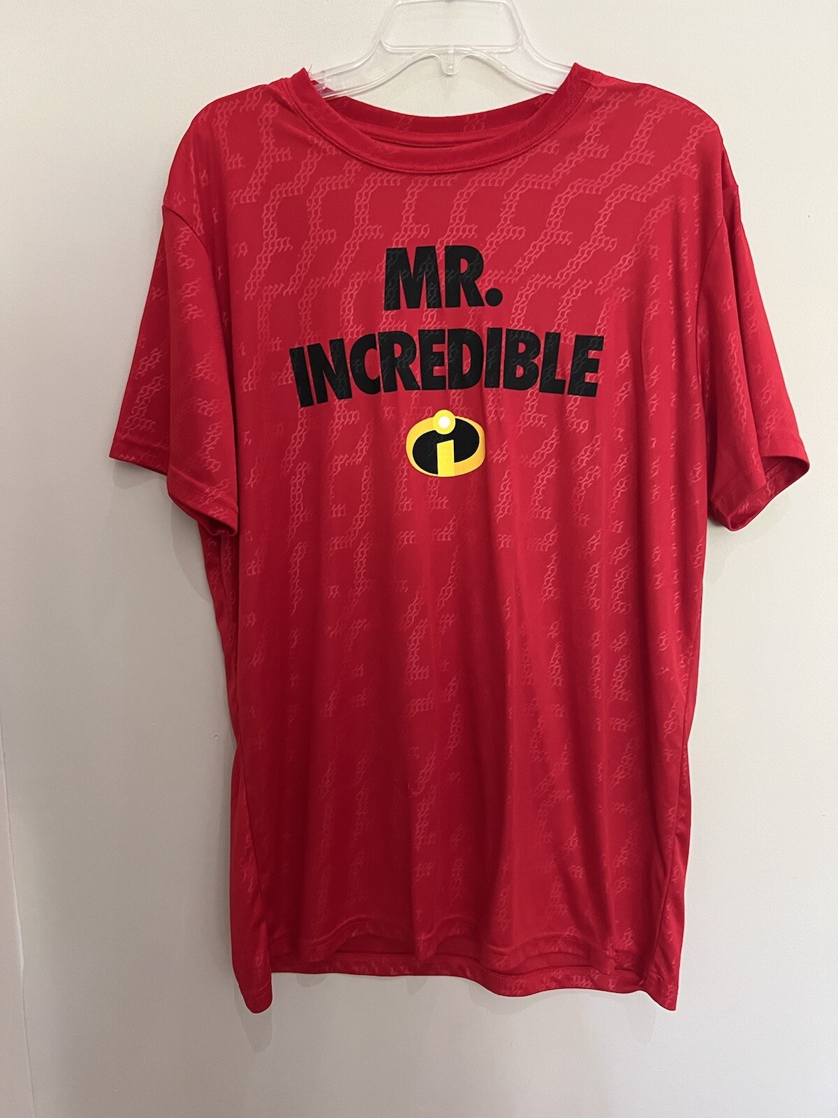 DISNEY Pixar MR. INCREDIBLE Logo Red Polyester T-Shir… - Gem