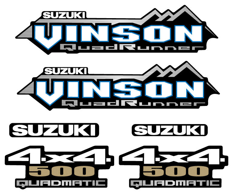 Suzuki Vinson 500 4x4 OEM ATV Tank Decal Sticker Emblem King Quad ...