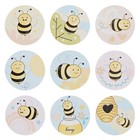 1000 Pieces Bumble Bee Sticker Roll for Kids, Classroom, Round, 9 ...