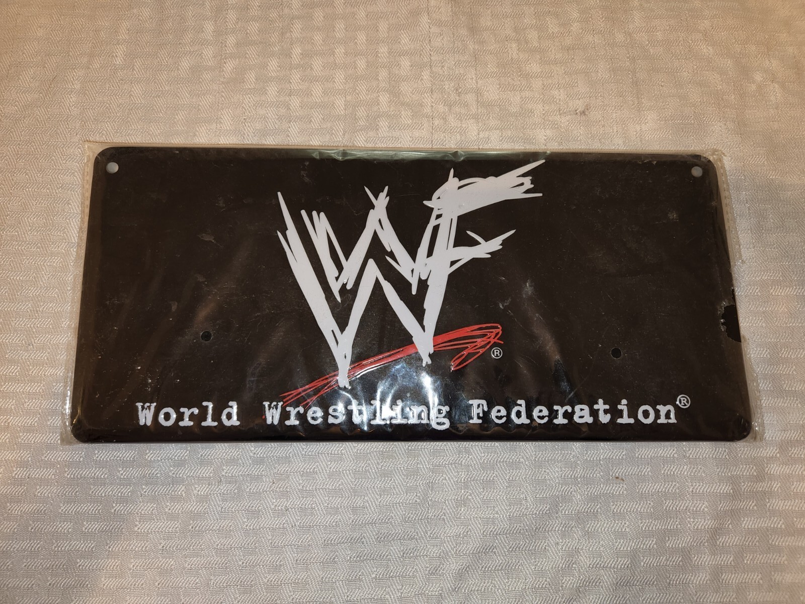 New 2001 Room Sign JAKKS WWF WORLD WRESTLING FEDERATION Metal Sign Free ...