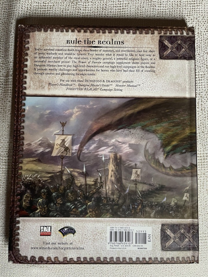 Forgotten Realms Power of Faerun Hardcover Book Dungeons & Dragons | eBay