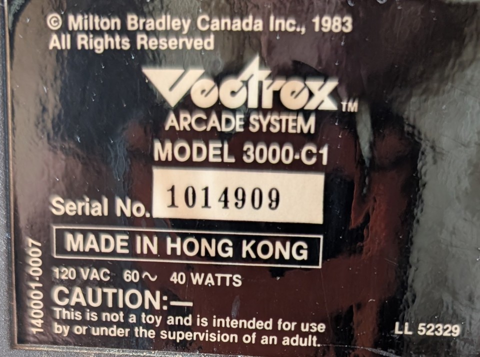 Vectrex Console (working) with several games, overlays and manuals ...