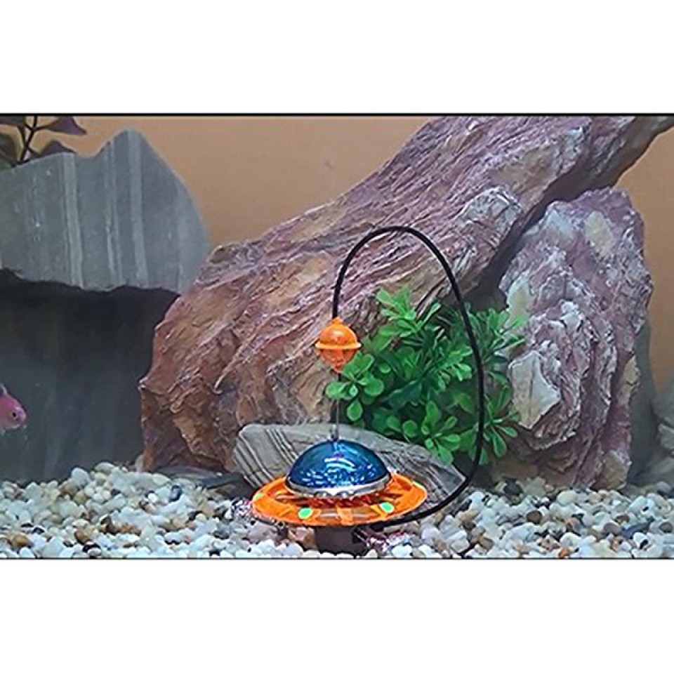 Funny Aquarium Decor Action-Air Ornament UFO Fish Tank Decoration | eBay