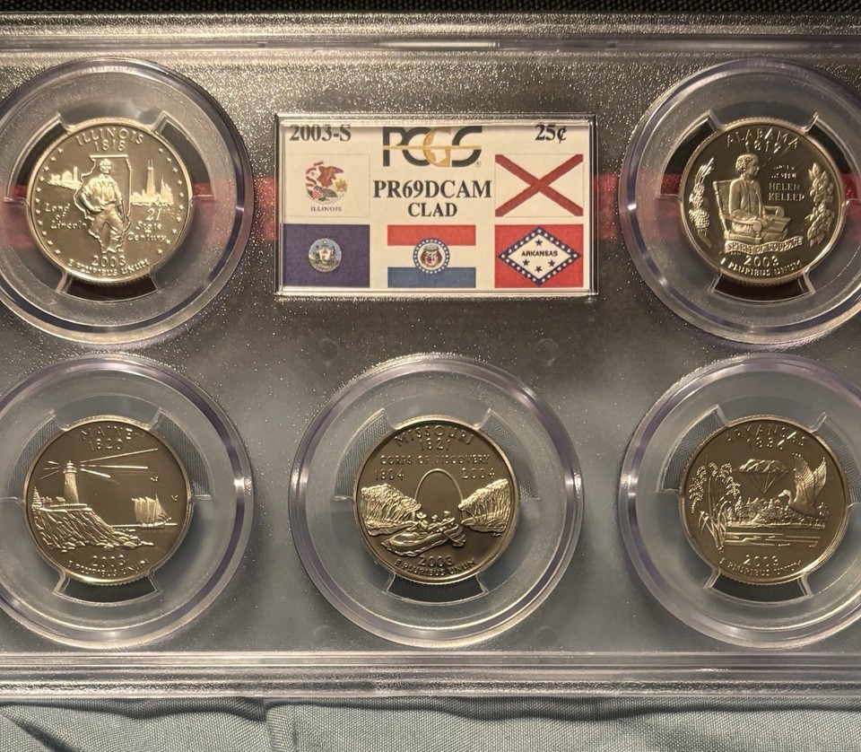Complete Set of 50 State Quarters; 1999-2008 PCGS PR69DCAM | eBay