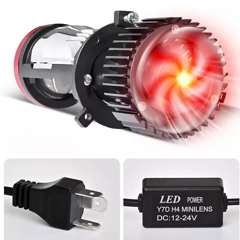 Mini H4 Laser LED Projector Hyperboloid Len 30000LM Headlight Super ...