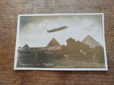 Carte Photo Ancienne Zeppelin Pyramide Egypte Le Caire WW1 Guerre | eBay
