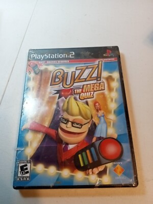 Buzz The Mega Quiz PS2 Playstation 2 Video Game New Sealed 711719760122 ...