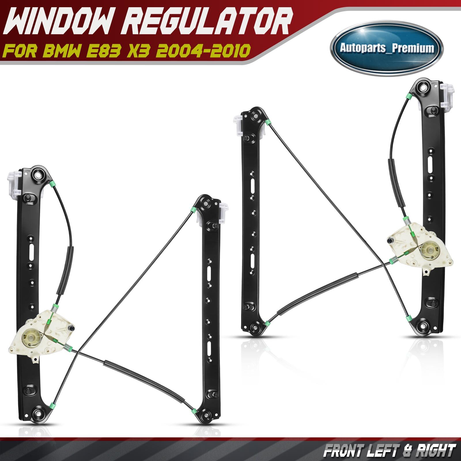 2x Power Window Regulators W/o Motor for BMW E83 X3 2004-2010 Front ...