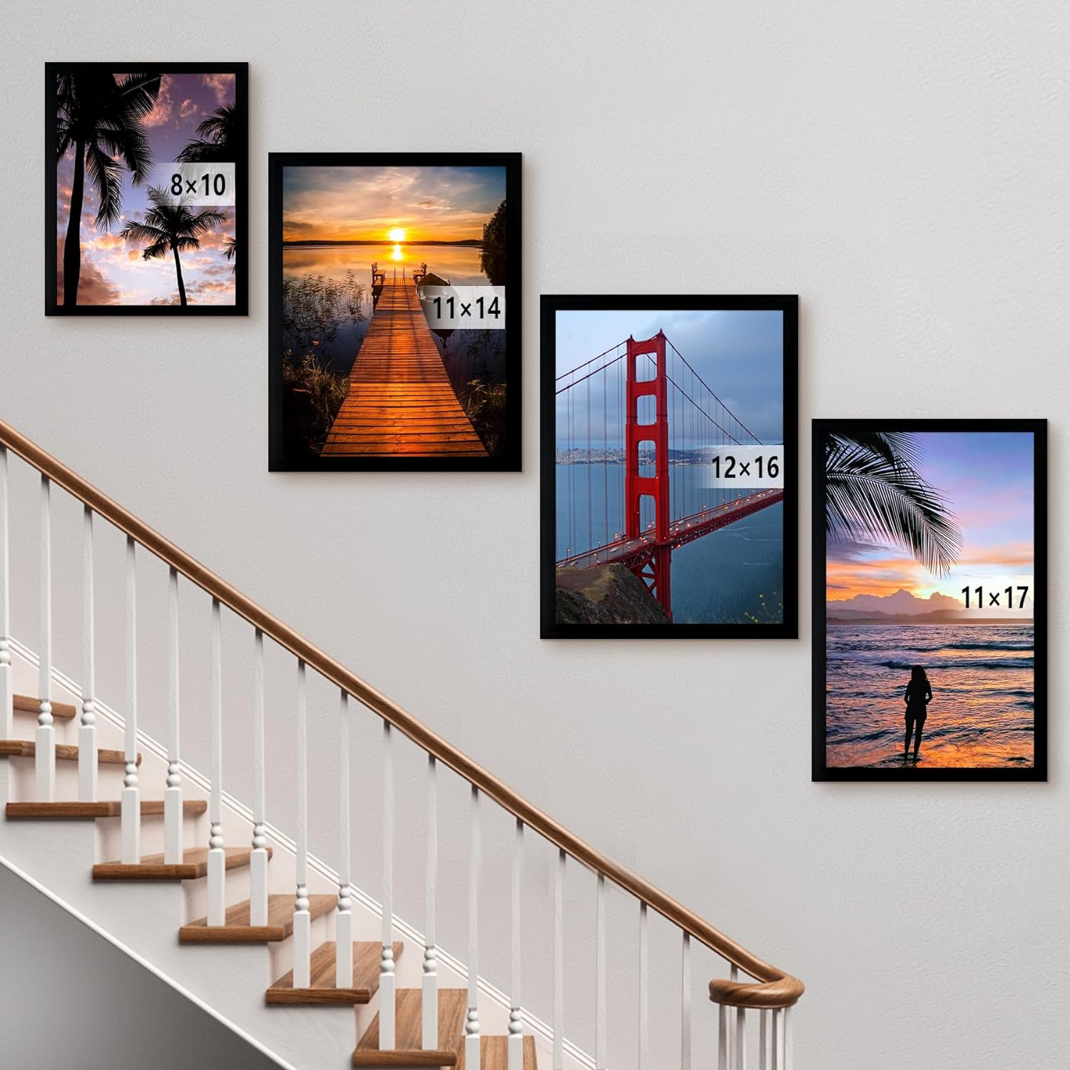 11x17 Picture Frame Black Display pictures 11x17 Wall Hanging Photo ...