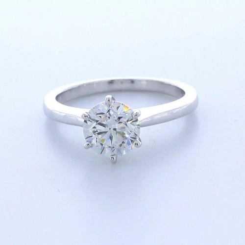Tiffany & Co 2ct Round Diamond 18k white gold solitaire engagement ring ...