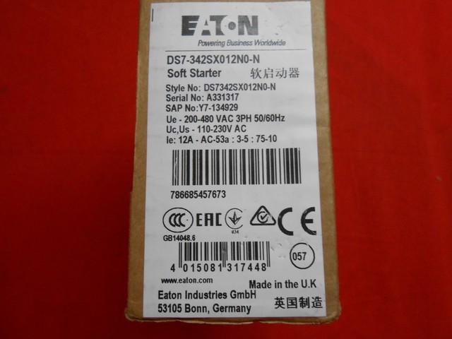 Eaton Ds7-342sx012n0-n - Ds7 Soft Start Controller for sale online | eBay