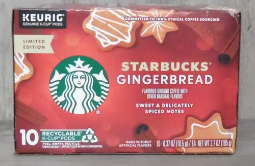 New Starbucks Gingerbread K-Cup Coffee Pods 10 Count Limited Keurig ...