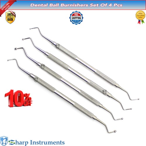 Composite Flat Plastic Filling Ball Burnishers Dental Double Ended ...