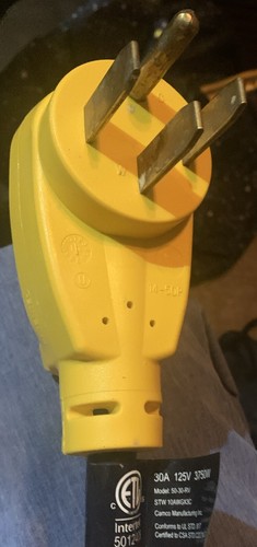 NEW! Camco PowerGrip 50A/30A Dogbone RV Power Cord Adapter 5018357 ...