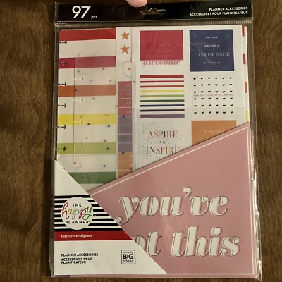 The Happy Planner, Planner Accessories, Teacher, 97 Pieces, NEW (885 ...