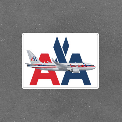 American Airlines Boeing 787 Airplane Sticker - Aviation Decal for ...