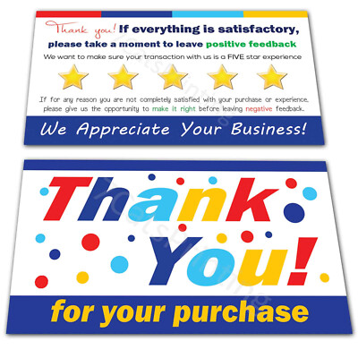 for eBay Thank You Notes Cards Best Store Seller Shipping Supplies | eBay
