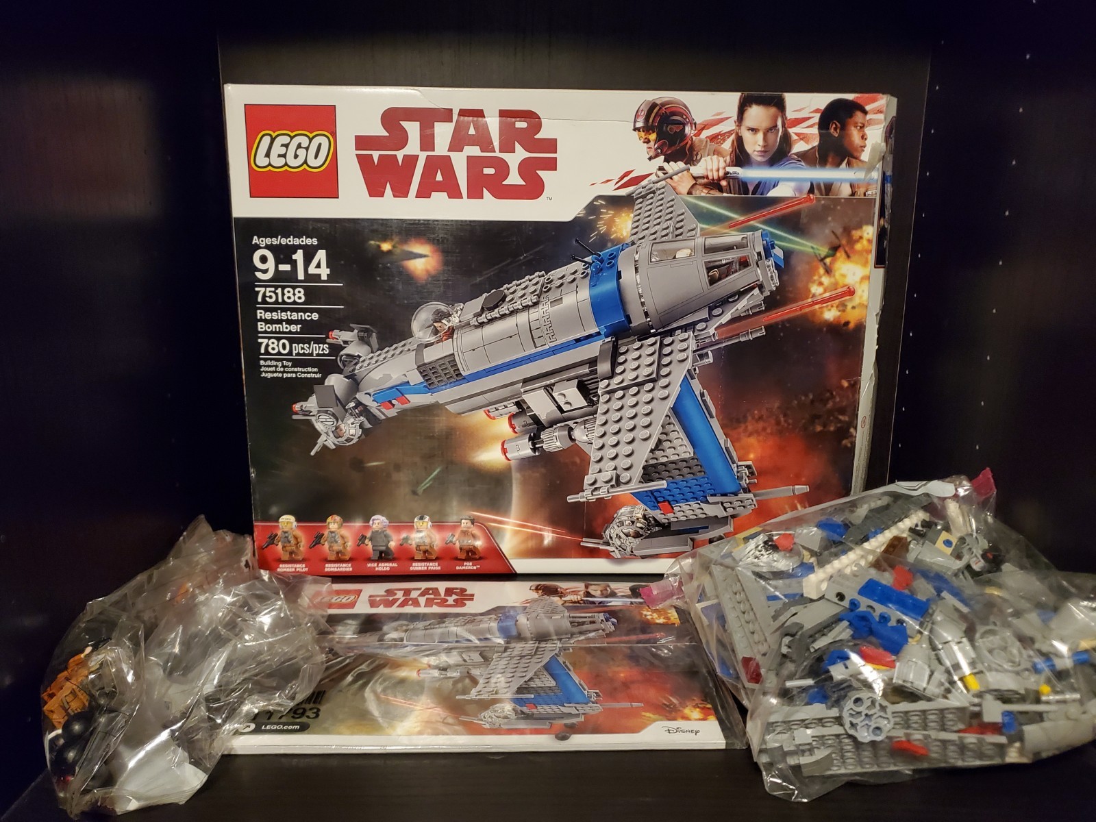 LEGO Star Wars 75188 Resistance Bomber Set Presumed Complete (- Holdo ...