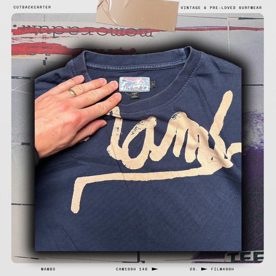 Mambo T-Shirt Mens L Large Navy Y2K Surfwear Graphic 00s Skater Vintage ...