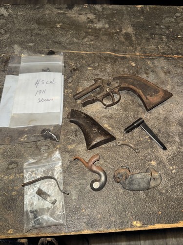 Antique Gun Parts Lot Body Grip Hammer And More! | eBay