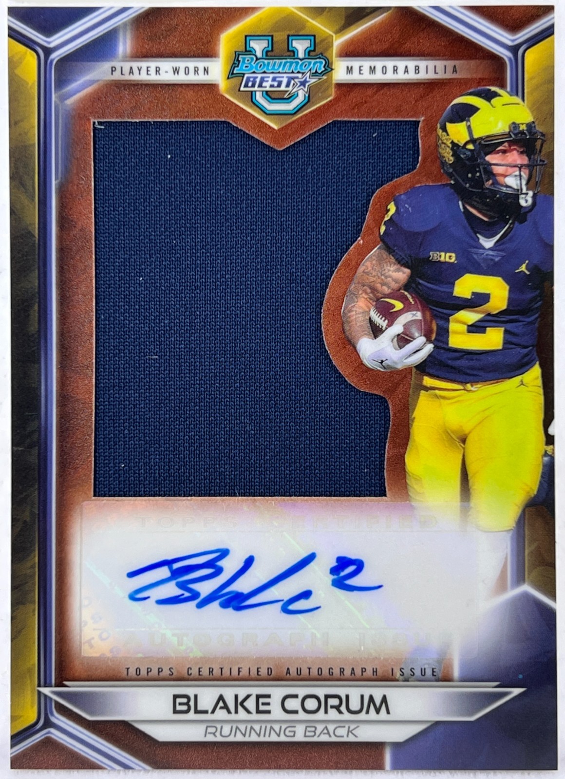 2023 Bowman's Best University - Prospect Jumbo Relic Autographs Blake ...