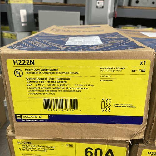 Square Heavy Duty Safety Switch H222N 60A | eBay