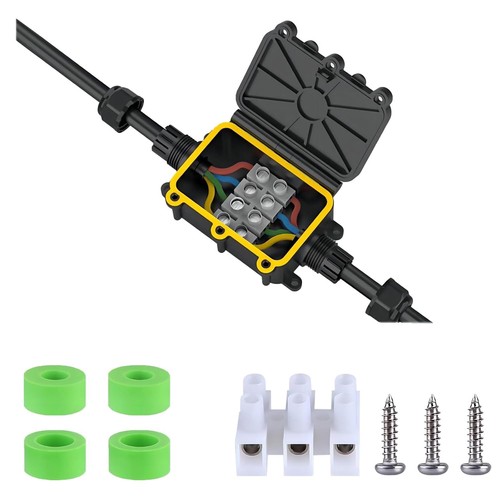 Outdoor Waterproof Junction Box Plastic Cable Electrical Open Splice ...