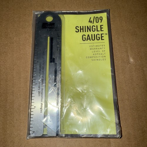 Haag Education 4/09 Shingle Gauge New Asphalt Shingle Warranty 3-tab ...