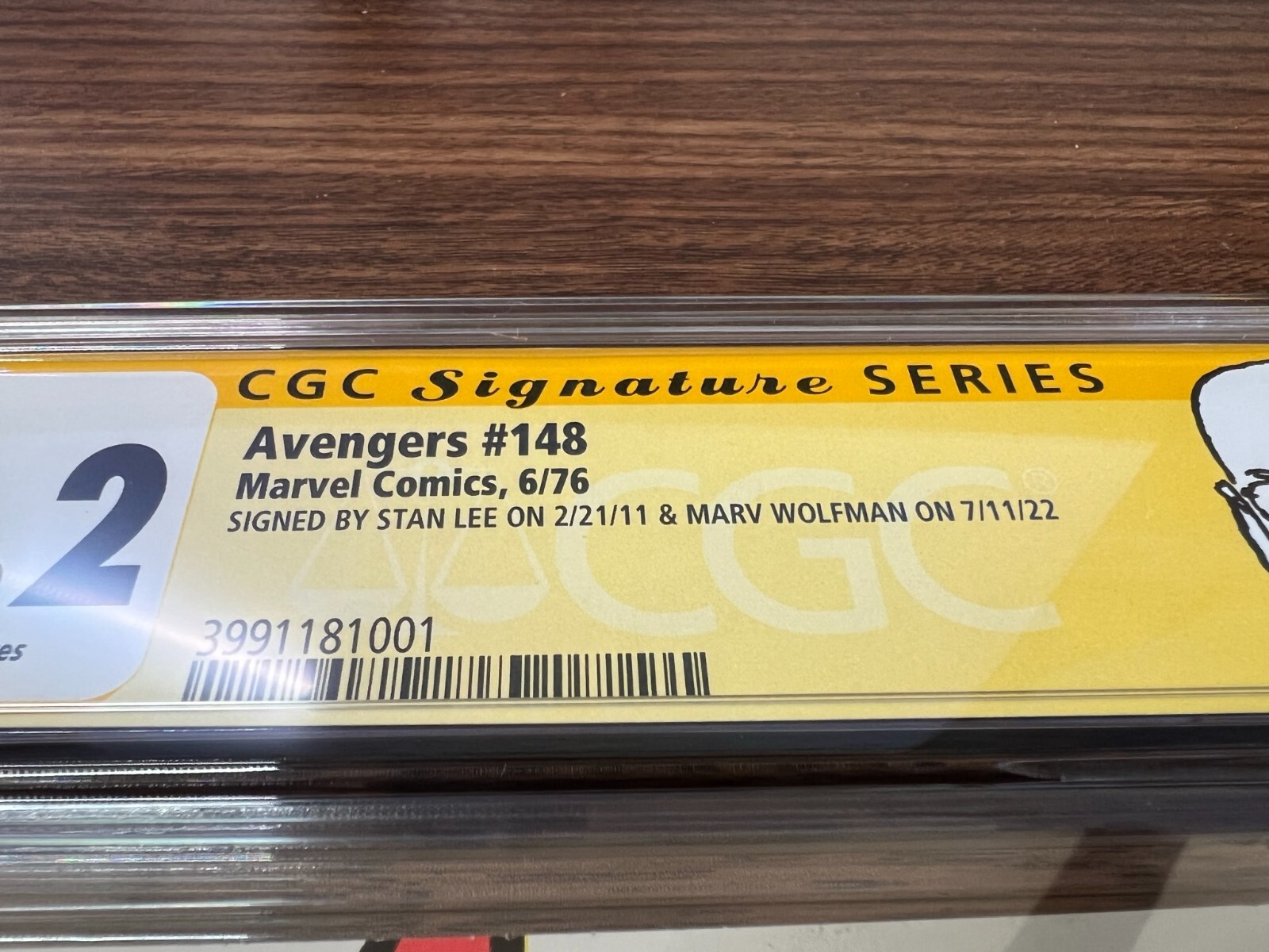 AVENGERS #148 Stan Lee & Marv Wolfman signed w/ Perez label NM- CGC SS ...