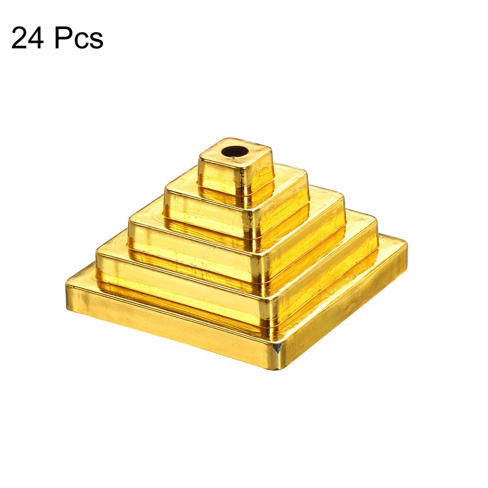 Flag Stands Mini Table Flag Holders Bases Square Gold Tone Pack of 24 ...