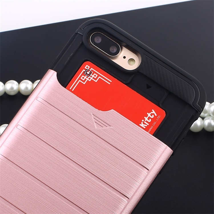 Dual Layer Protection Armor Case With Card Slot & Kickstand For iPhone ...