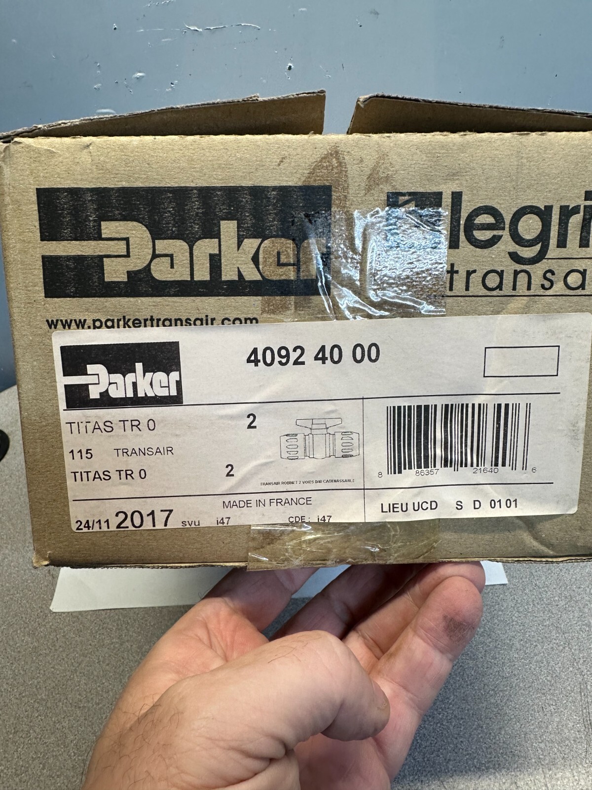 PARKER TRANSAIR 4092-40-00 LOCKABLE DOUBLE FEMALE BALL VALVE 40MM/1-1/2 ...