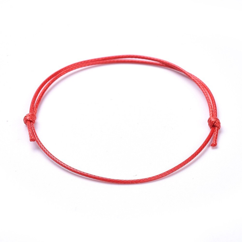 50x Red Eco-Friendly Korean Waxed Polyester Cord Bracelet Making 10-5/8 ...