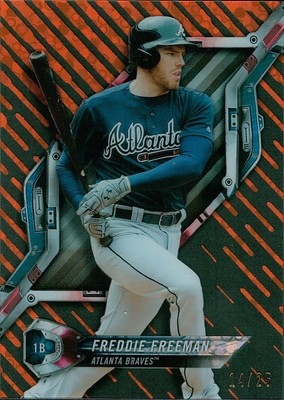 2018 Topps High Tek Orange Orbit Diffractor #HT-FF Freddie Freeman #/25 ...