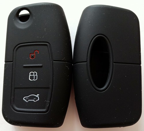 BLACK SILICONE KEY COVER SUITS FORD FIESTA FOCUS MONDEO XR6 TERRITORY ...
