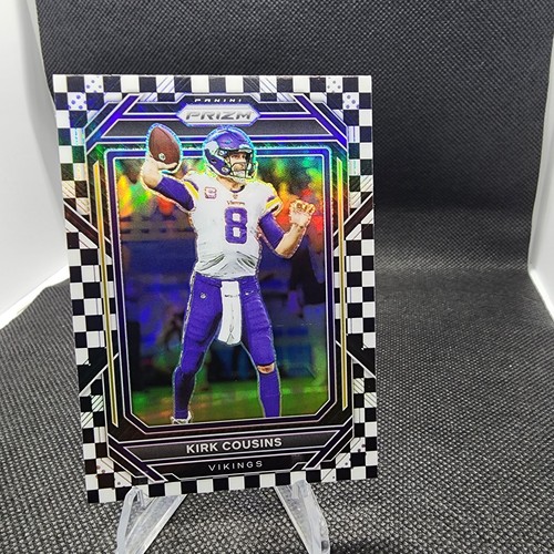2022 Prizm Football #187 Kirk Cousins Black and White Checkerboard ...