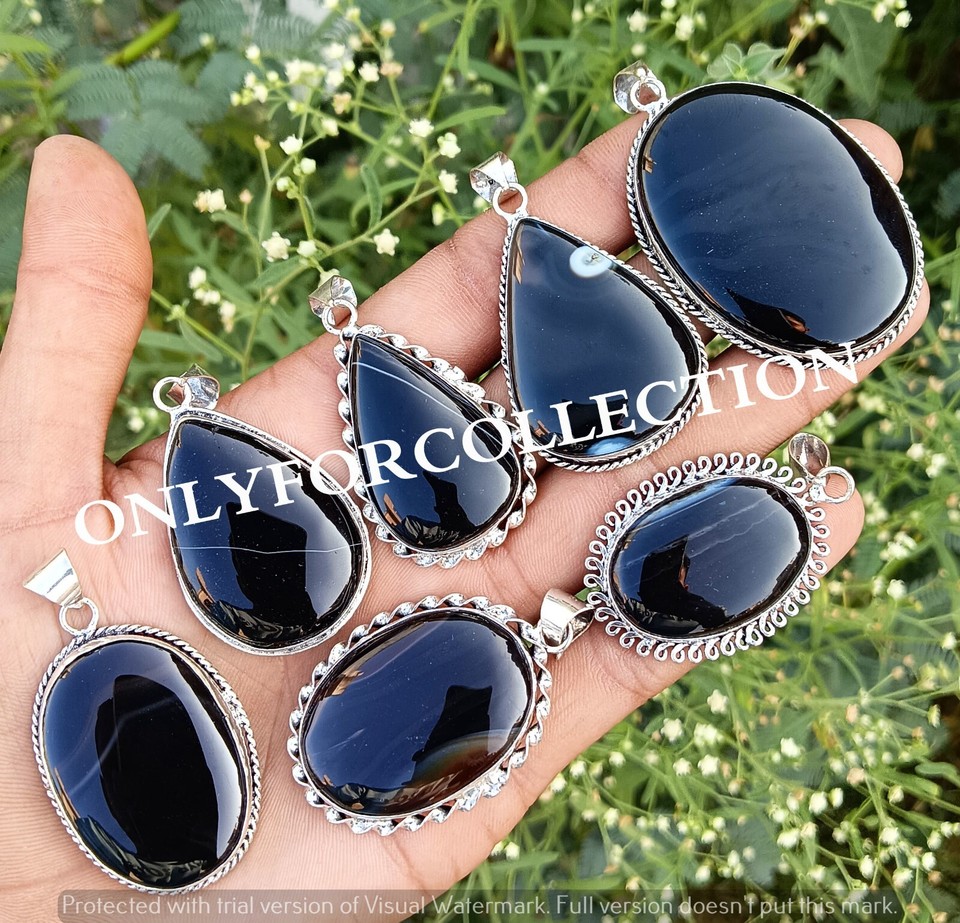 Natural Banded Agate Gemstone 925 Sterling Silver Plated 10 PCs ...
