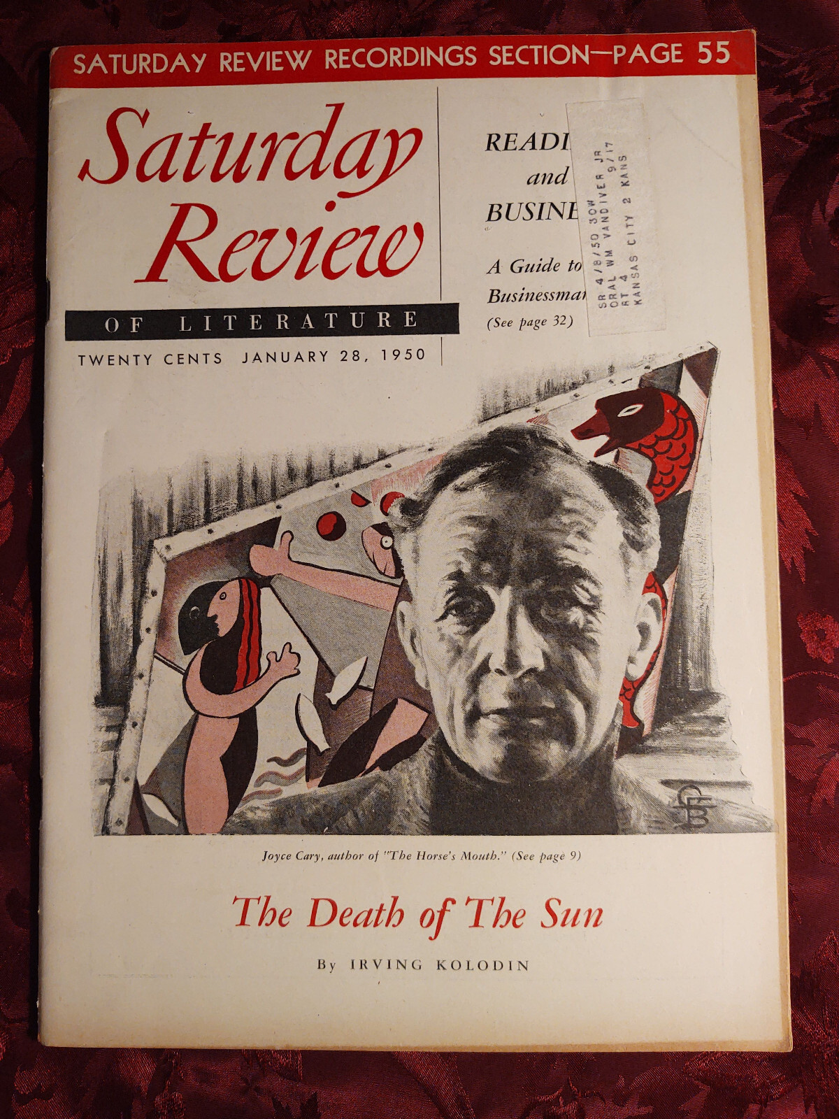 Saturday Review January 28 1950 JOYCE CARY LEADBELLY FREDERIC RAMSEY ...