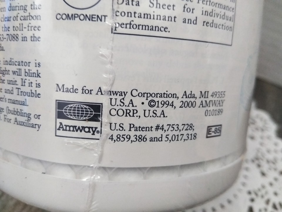 (1) Genuine OEM Amway Replacement WATER FILTER e84 Compatible Filters ...