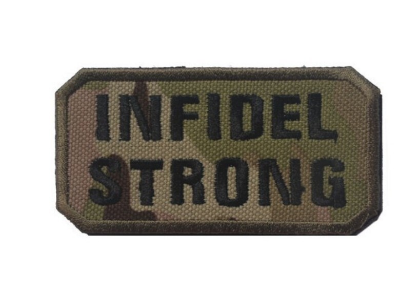 Embroidered U.S. ARMY Infidel Strong Hook Loop Patch Back Emblem ...