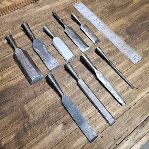 Woodworking Chisels Antique Carpentry Chisel Gouge Lot ☆ SWEDEN/UK/USA ...