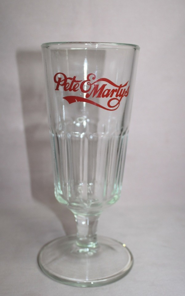 VINTAGE COLLECTIBLE PETE & MARTYS RESTAURANT DRINKING GLASS TORONTO RED ...