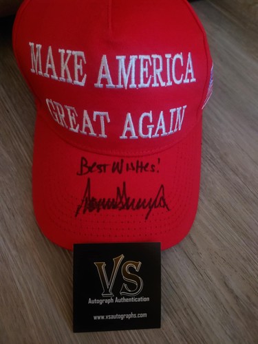 President Donald Trump Signed / Autographed MAGA Hat W/ COA 🇺🇸🔥4 | eBay